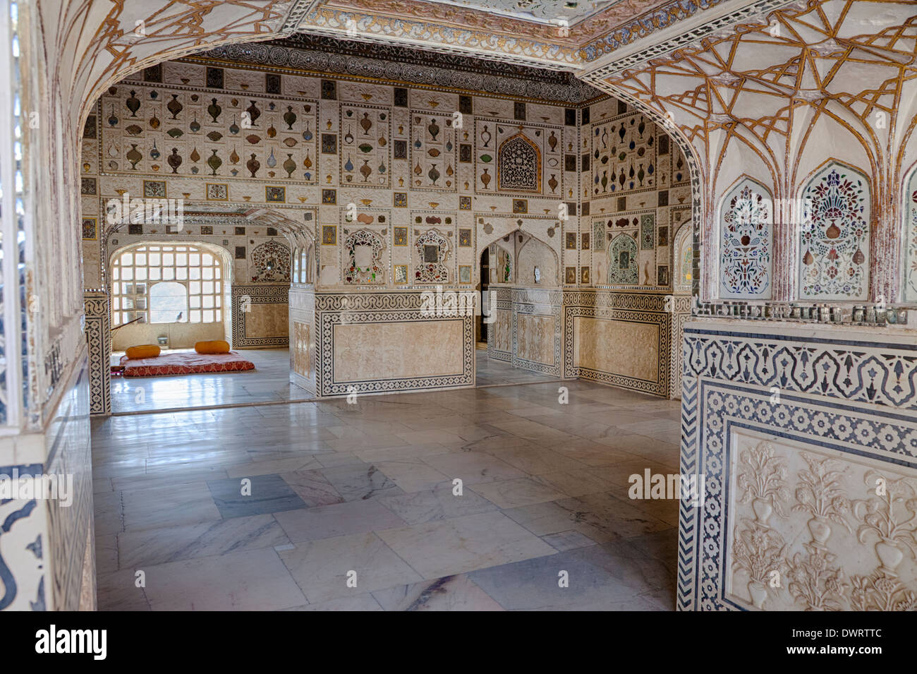 Jaipur, Rajasthan, India. Sheesh Mahal (Hall of Mirrors), Jai Mandir ...