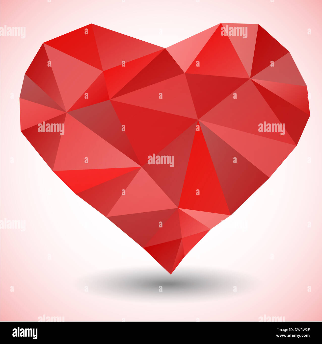 Triangle heart icon Stock Photo - Alamy