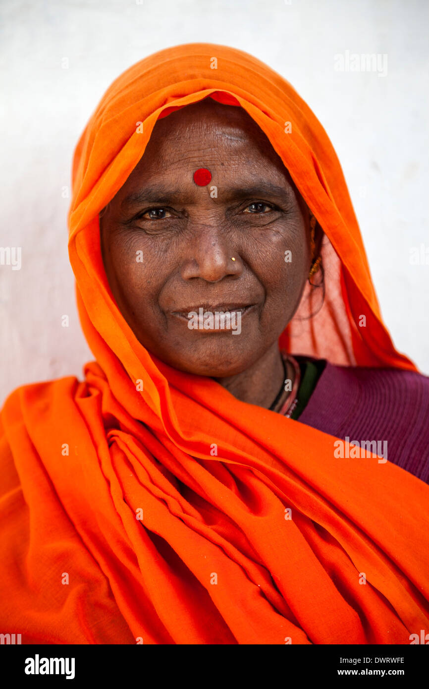 Jaipur, Rajasthan, India. Woman with Bindi and Nose Pin Stock Photo - Alamy