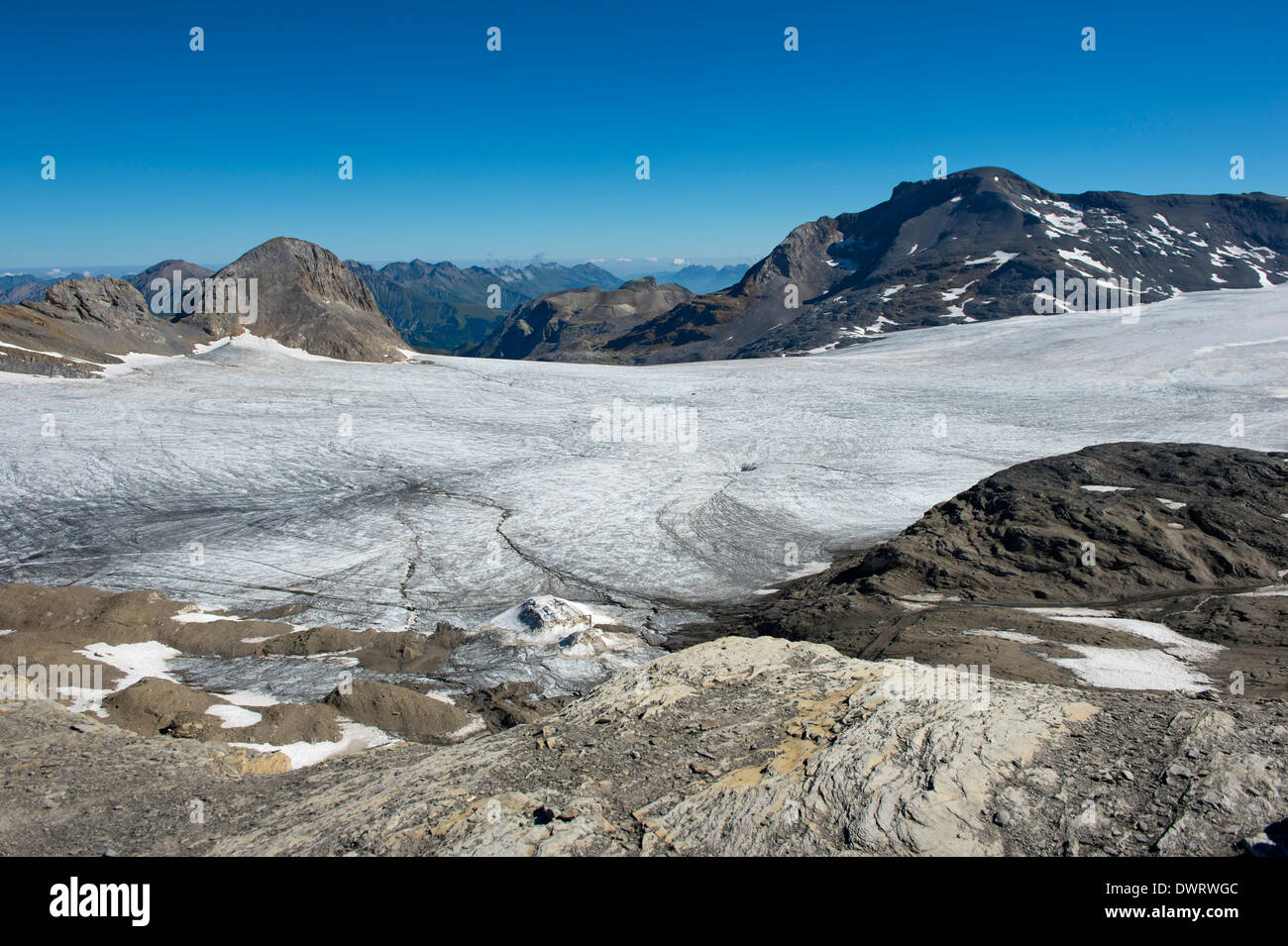 Plaine Morte plateau glacier, Bernese Alps, Crans-Montana, Switzerland ...