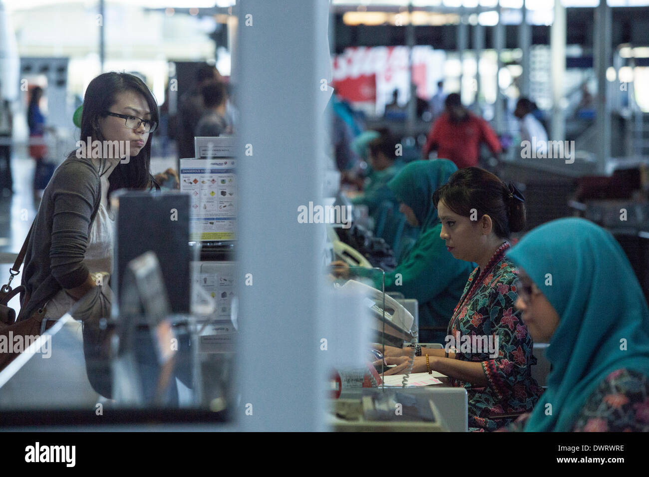 Sepang, Malaysia. 11 March 2014. Members of Malaysian Airline System ...