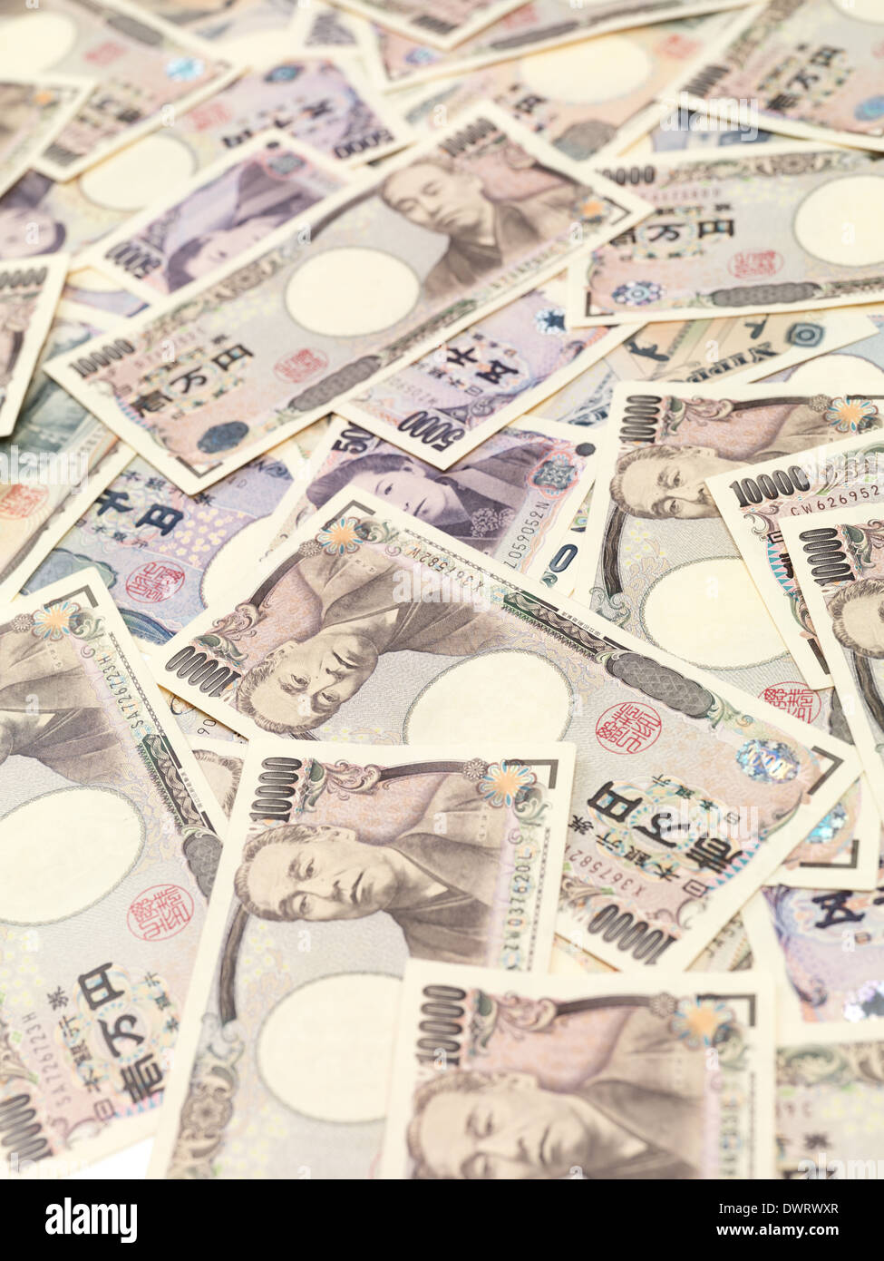 Japanese Yen money bills, closeup of currency background Stock Photo ...