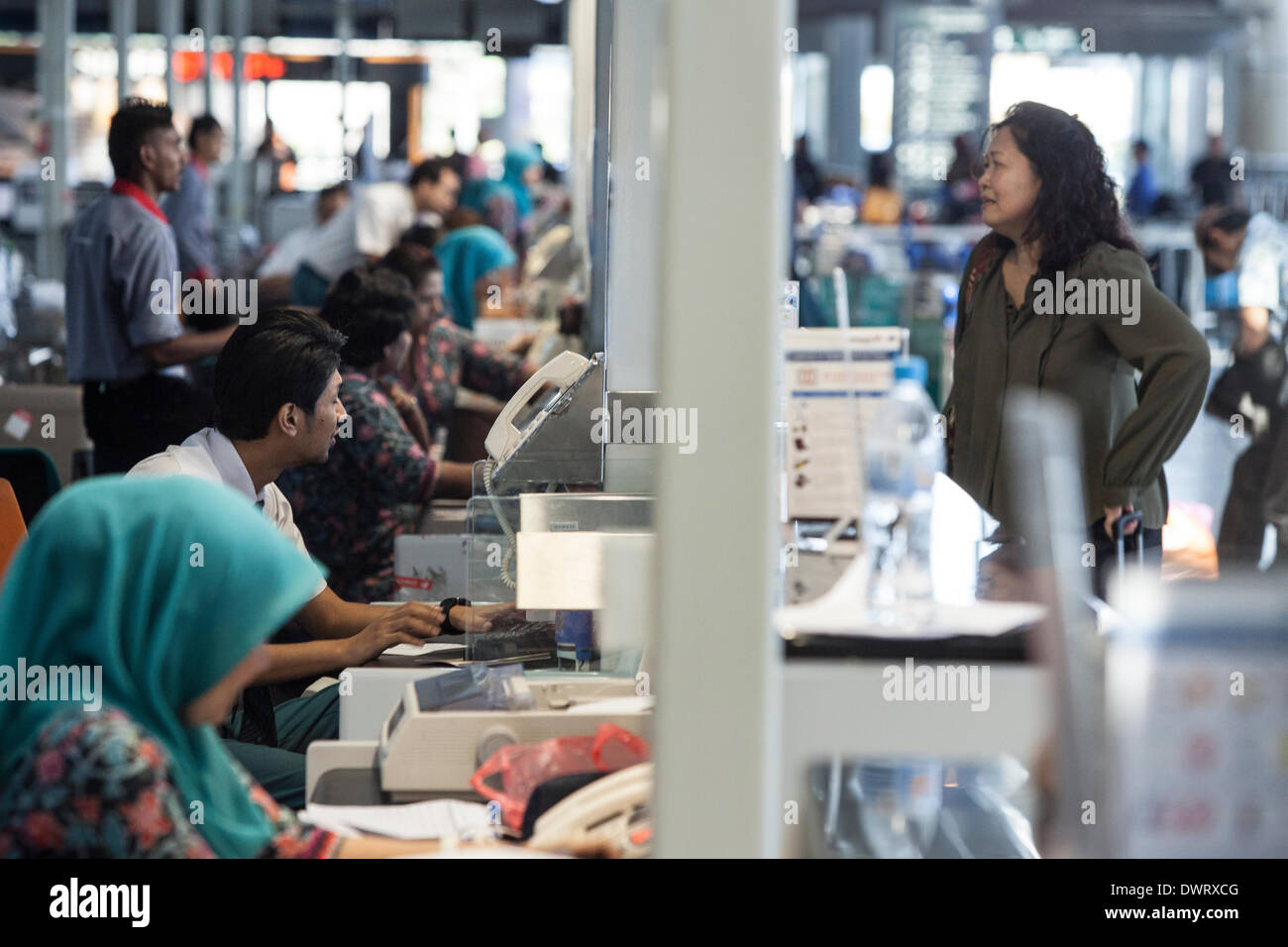 Sepang, Malaysia. 11 March 2014. Members of Malaysian Airline System ...
