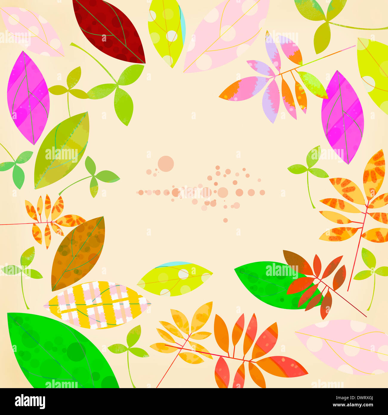 illustration memo design with concept of autumn leaves Stock Photo - Alamy