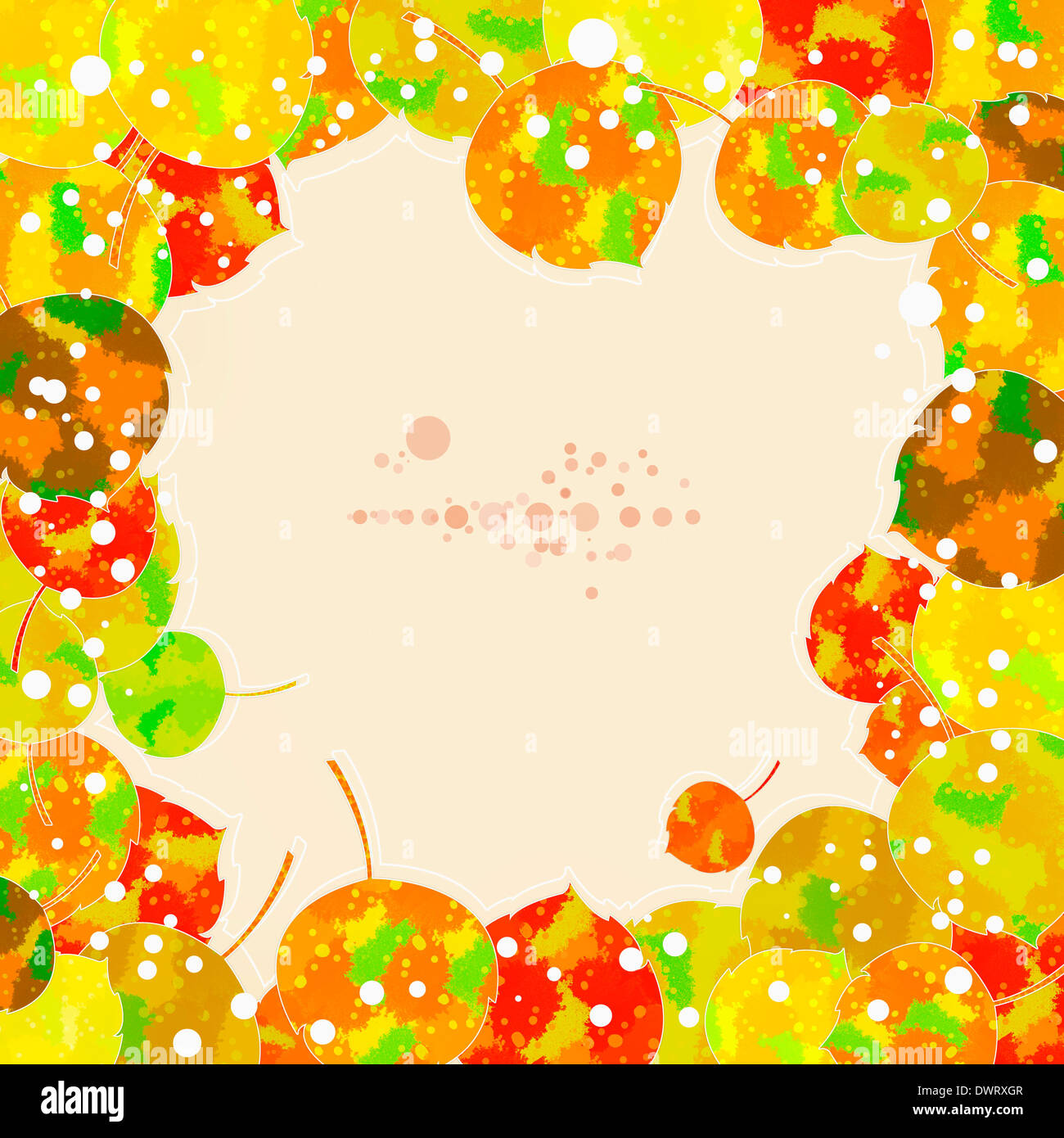 illustration memo design with concept of autumn leaves Stock Photo - Alamy