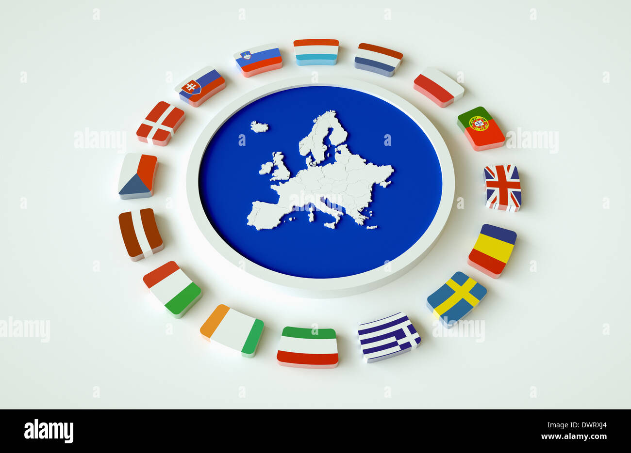 European countries map hi-res stock photography and images - Alamy