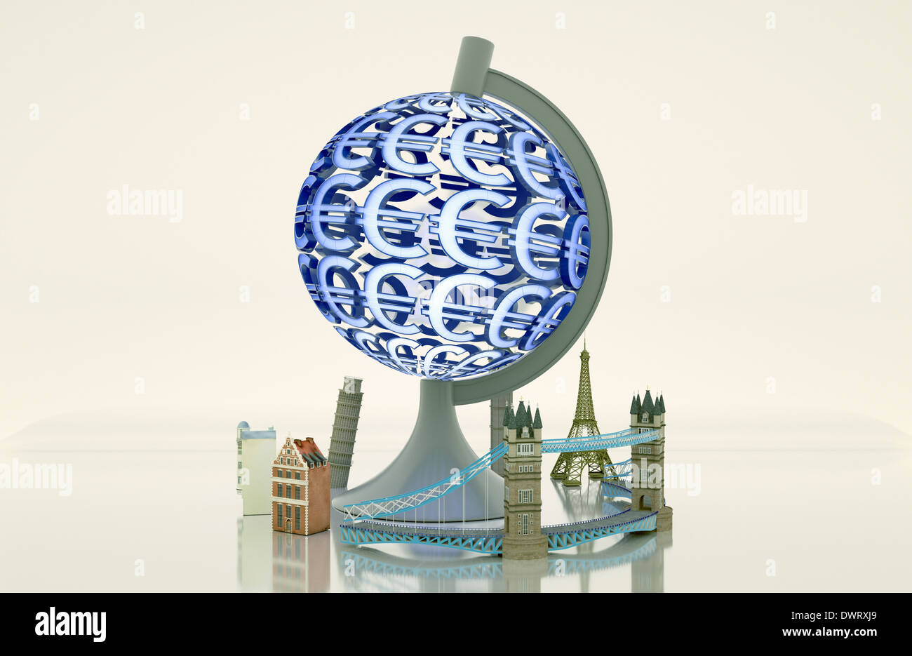 European attraction buildings together Stock Photo - Alamy