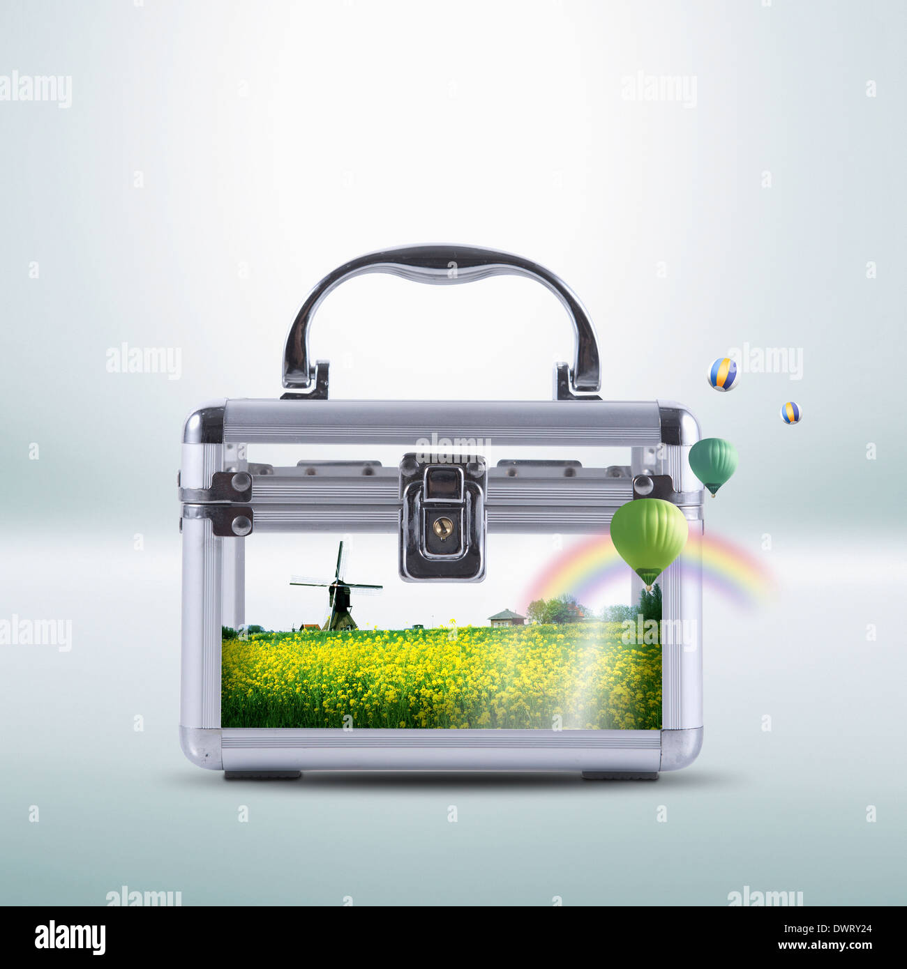 illustration of transparent lock box Stock Photo - Alamy