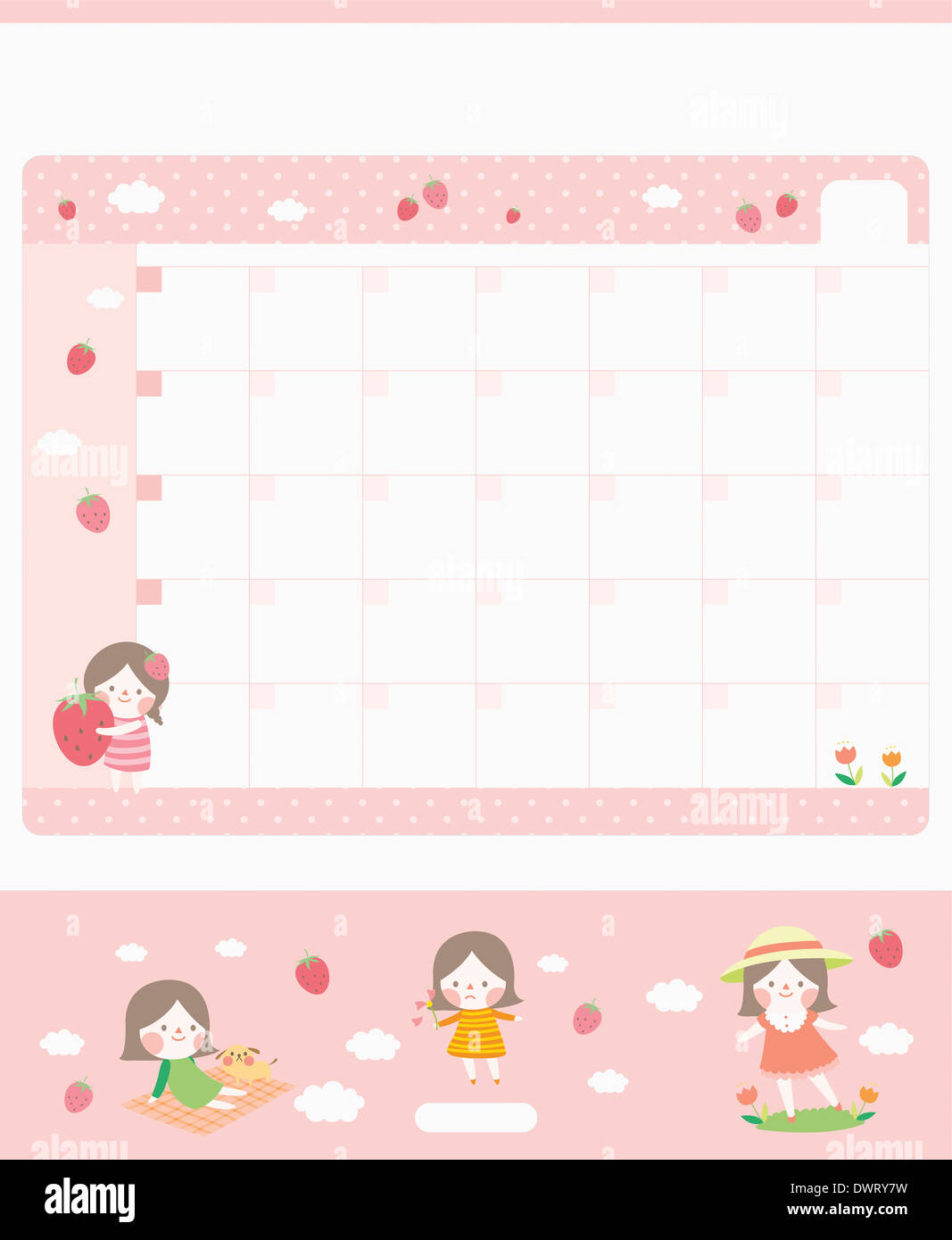 illustration design of a month calendar Stock Photo - Alamy