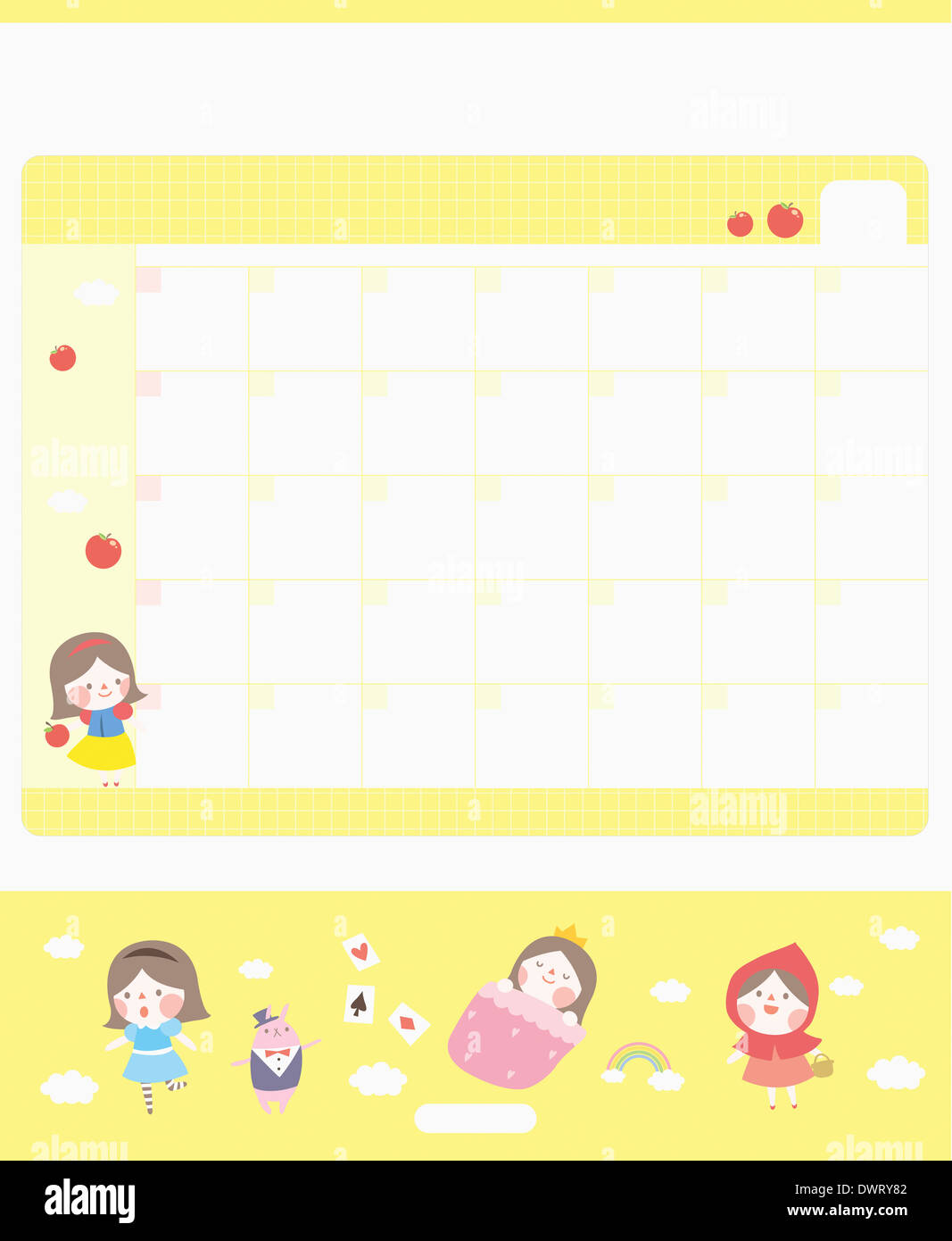 illustration design of a month calendar Stock Photo - Alamy