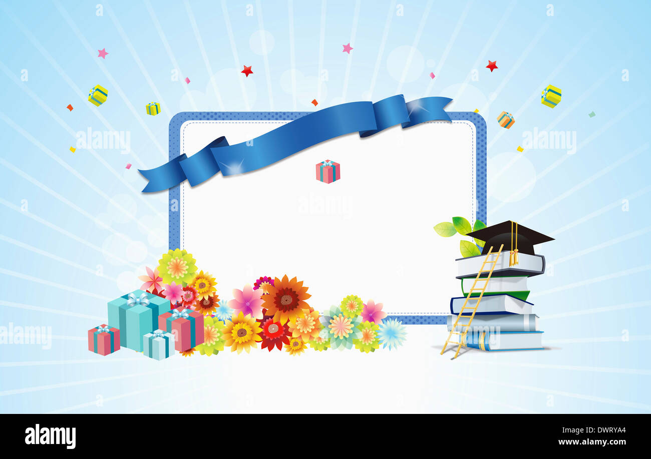 illustration memo design in concept of graduation Stock Photo - Alamy