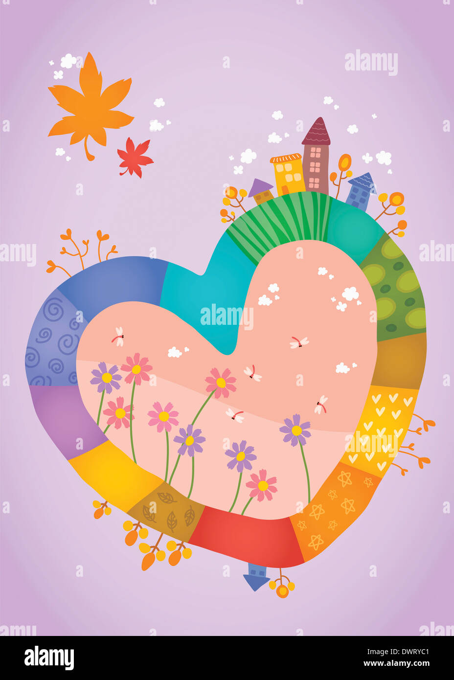 illustration of a design in concept of a heart Stock Photo - Alamy