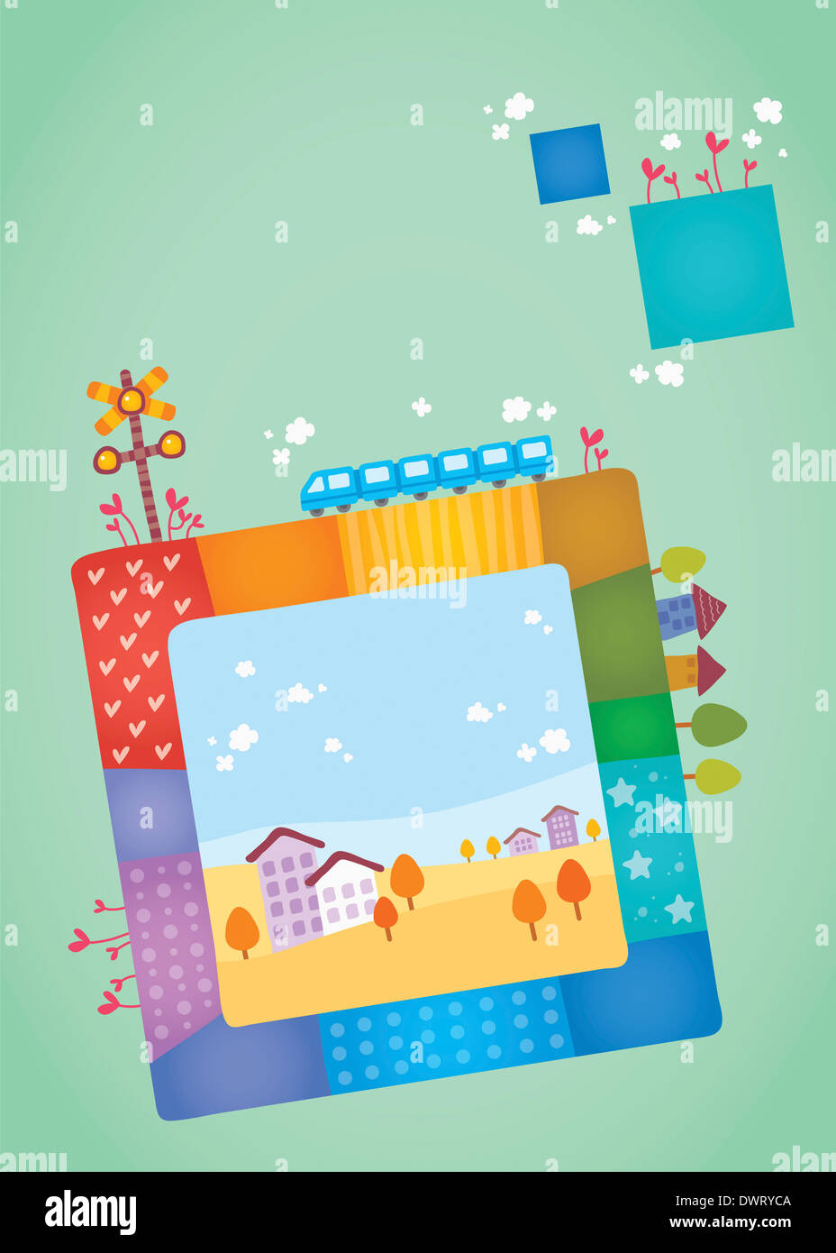 illustration of a design in concept of photo frame Stock Photo - Alamy