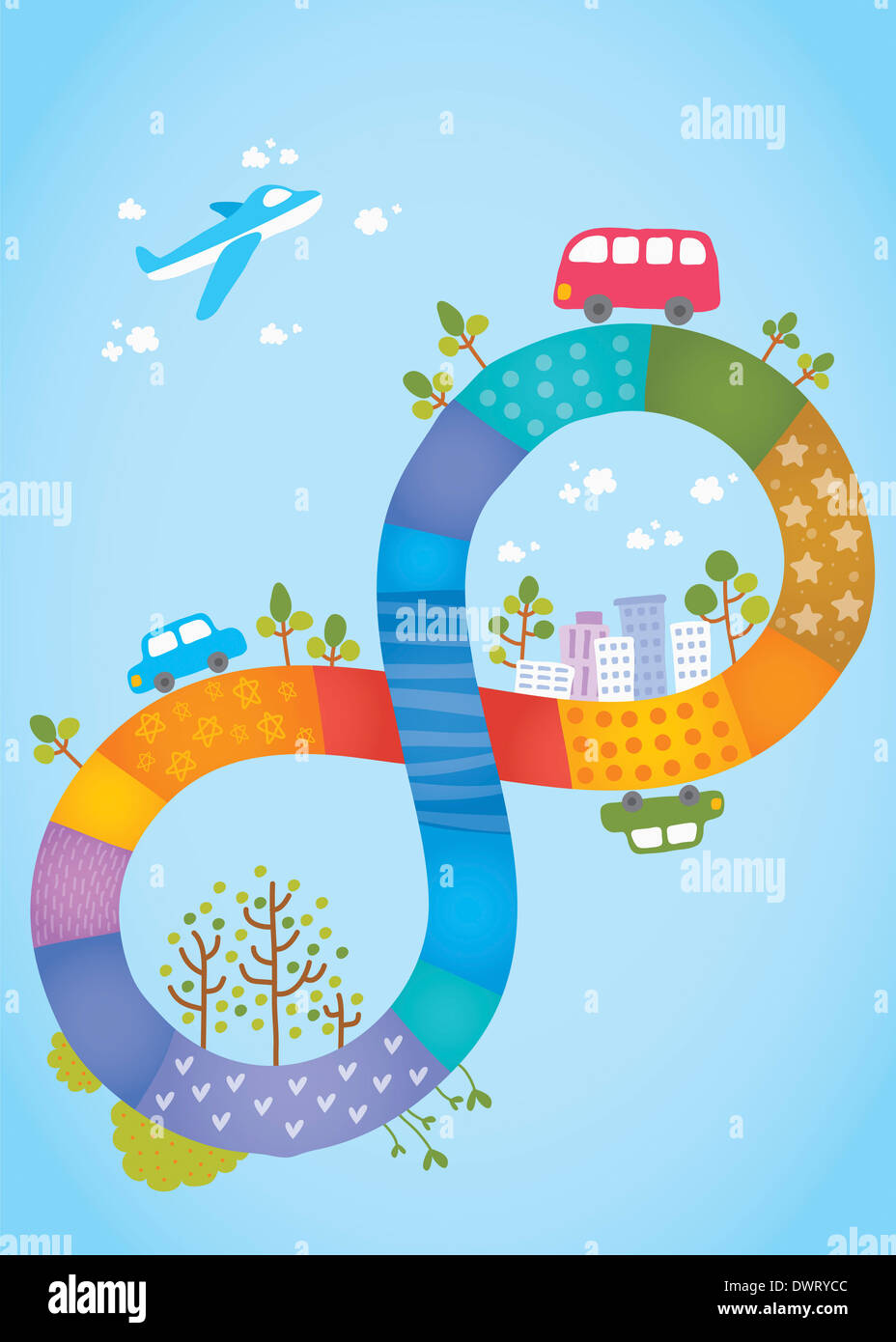 illustration of a design in concept of a road Stock Photo - Alamy