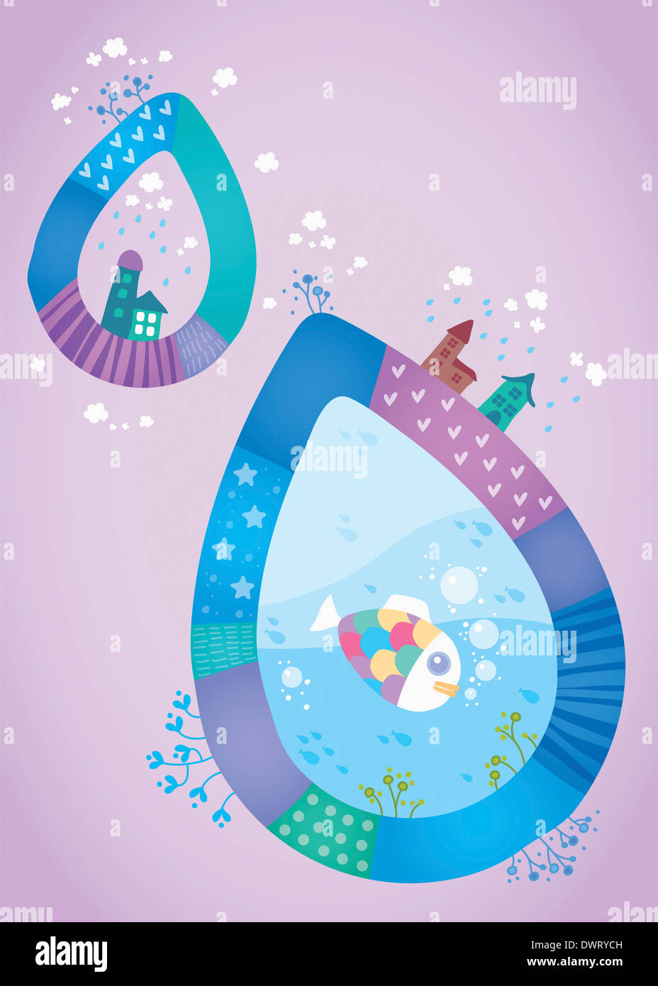 illustration of a design in concept of water drop Stock Photo - Alamy