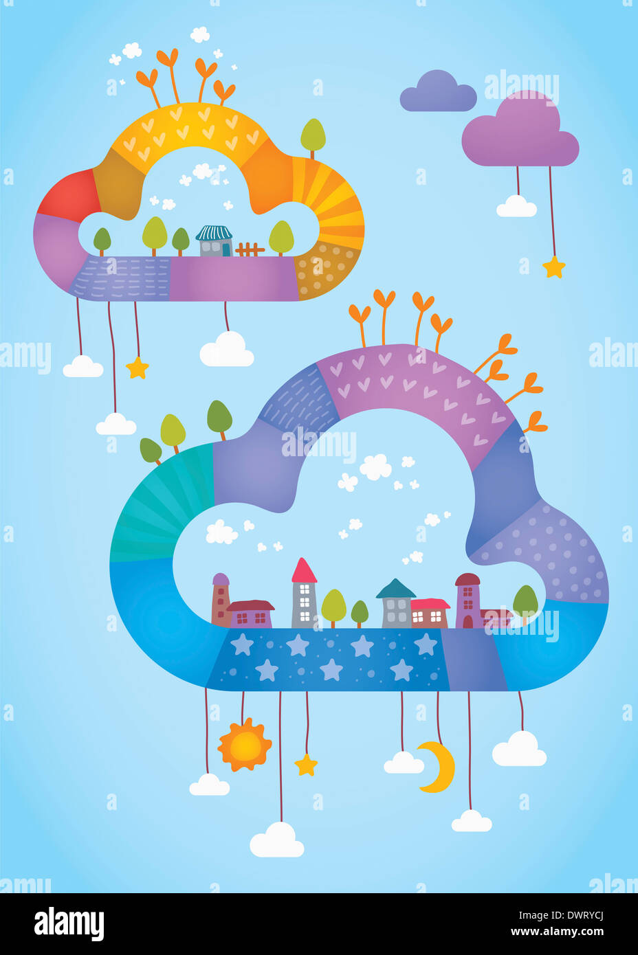 illustration of a design in concept of clouds Stock Photo - Alamy