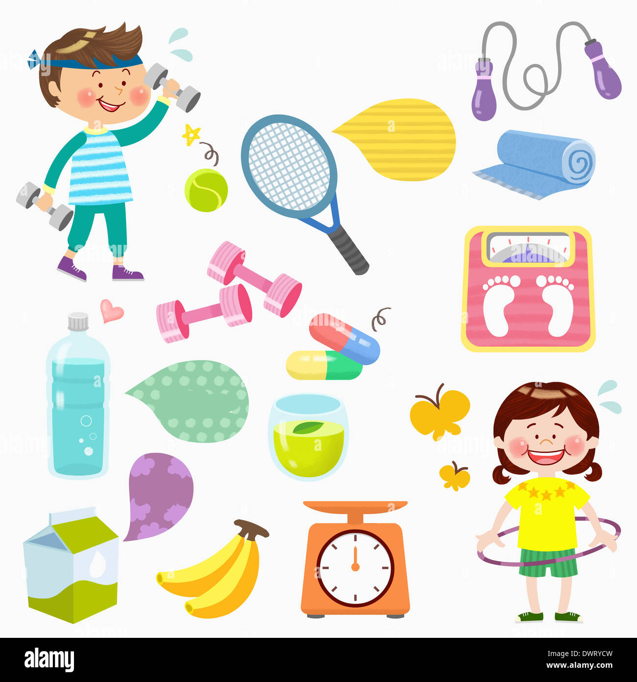 illustration icons related to health Stock Photo - Alamy