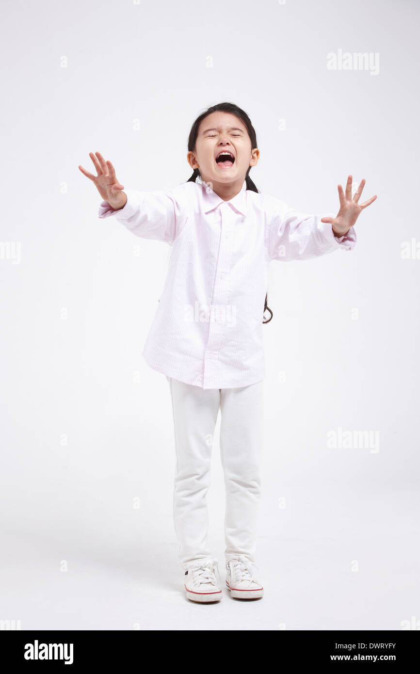 Girl child making faces hi-res stock photography and images - Alamy