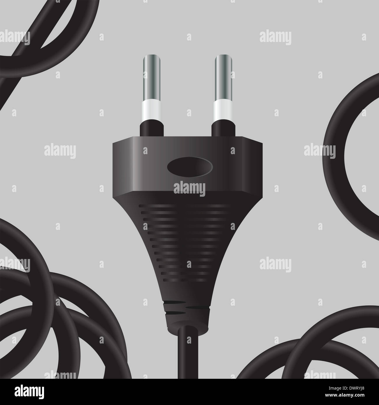 illustration with power plug for your design Stock Photo - Alamy