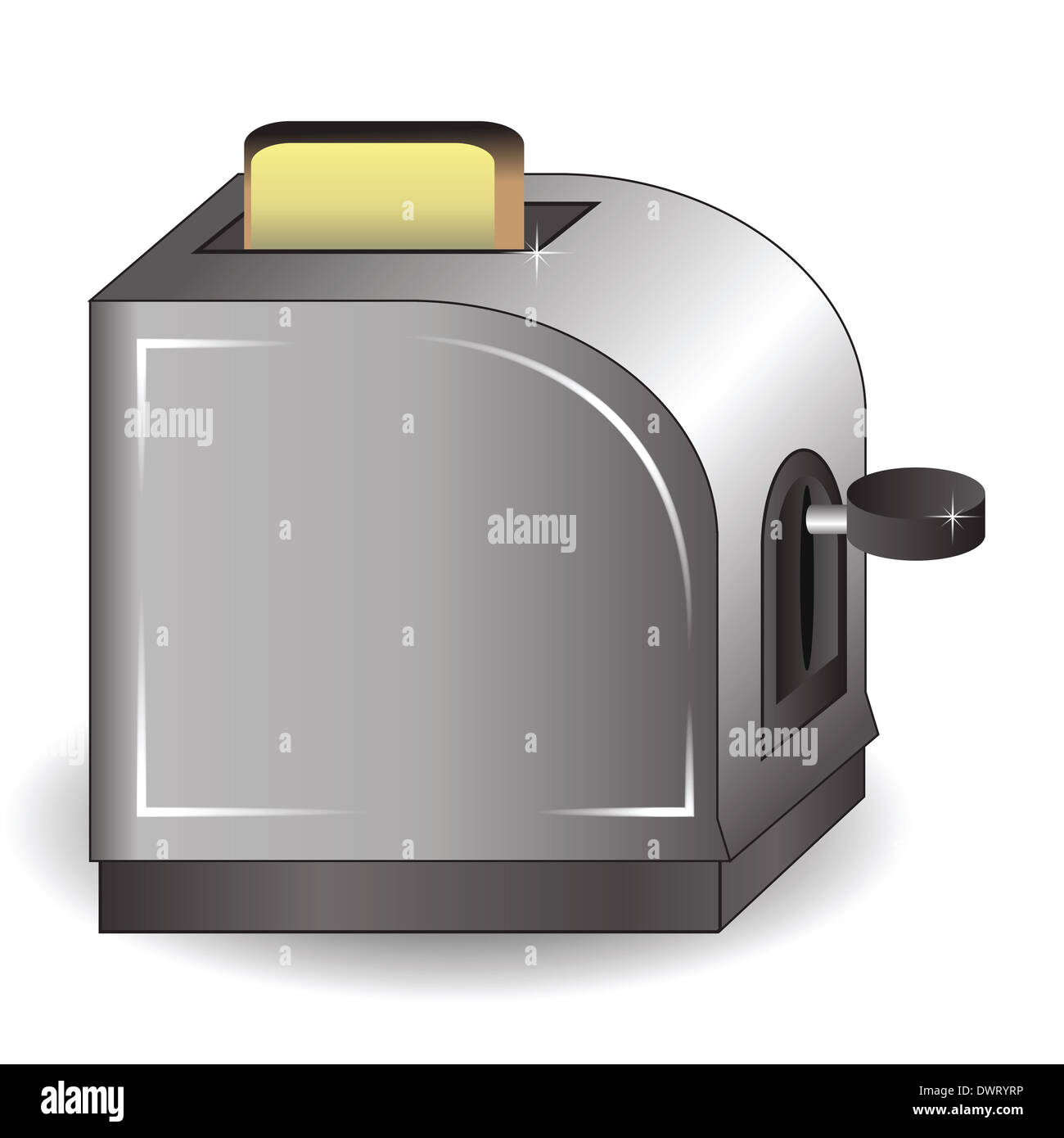 colorful illustration with toaster for your design Stock Photo - Alamy