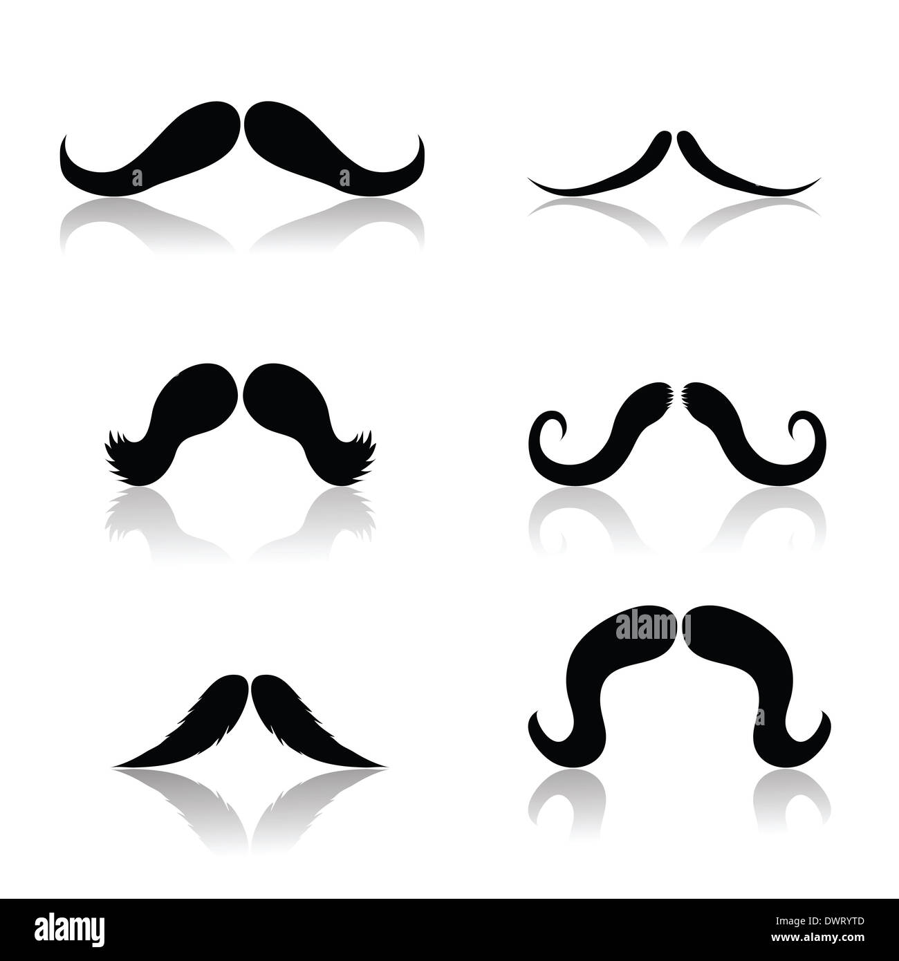 illustration with mustaches for your design Stock Photo - Alamy