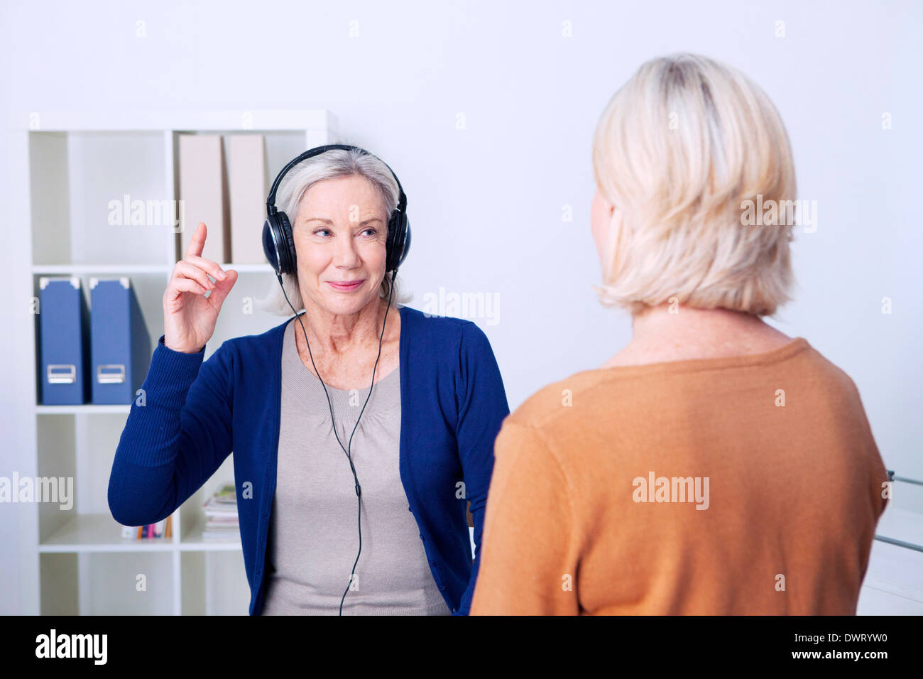 Audiometry, elderly person Stock Photo - Alamy