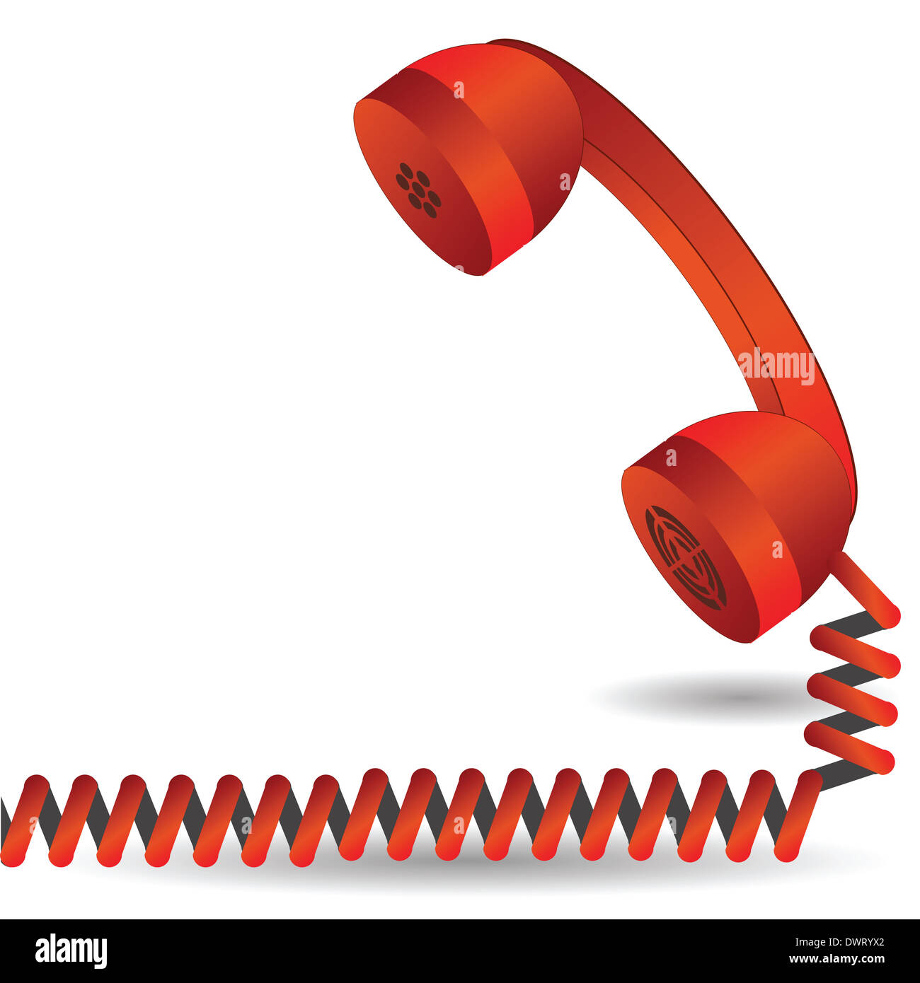 colorful illustration with red telephone for your design Stock Photo ...