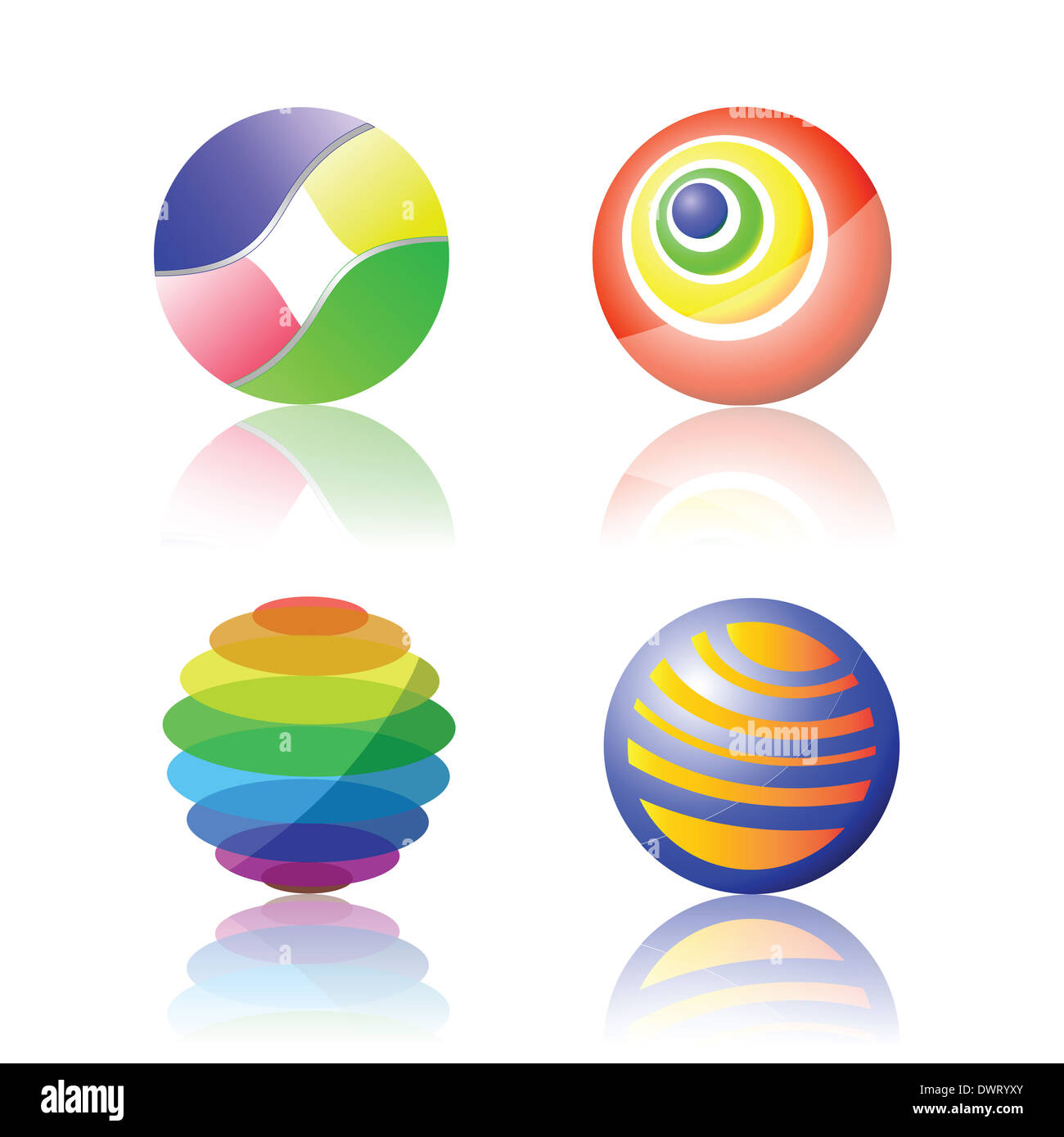 illustration with color spheres for your design Stock Photo - Alamy
