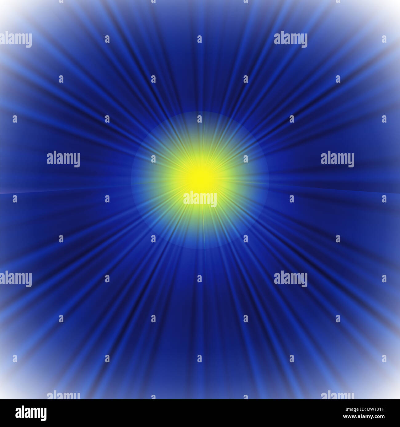 colorful illustration with blue abstract background and sun for your ...