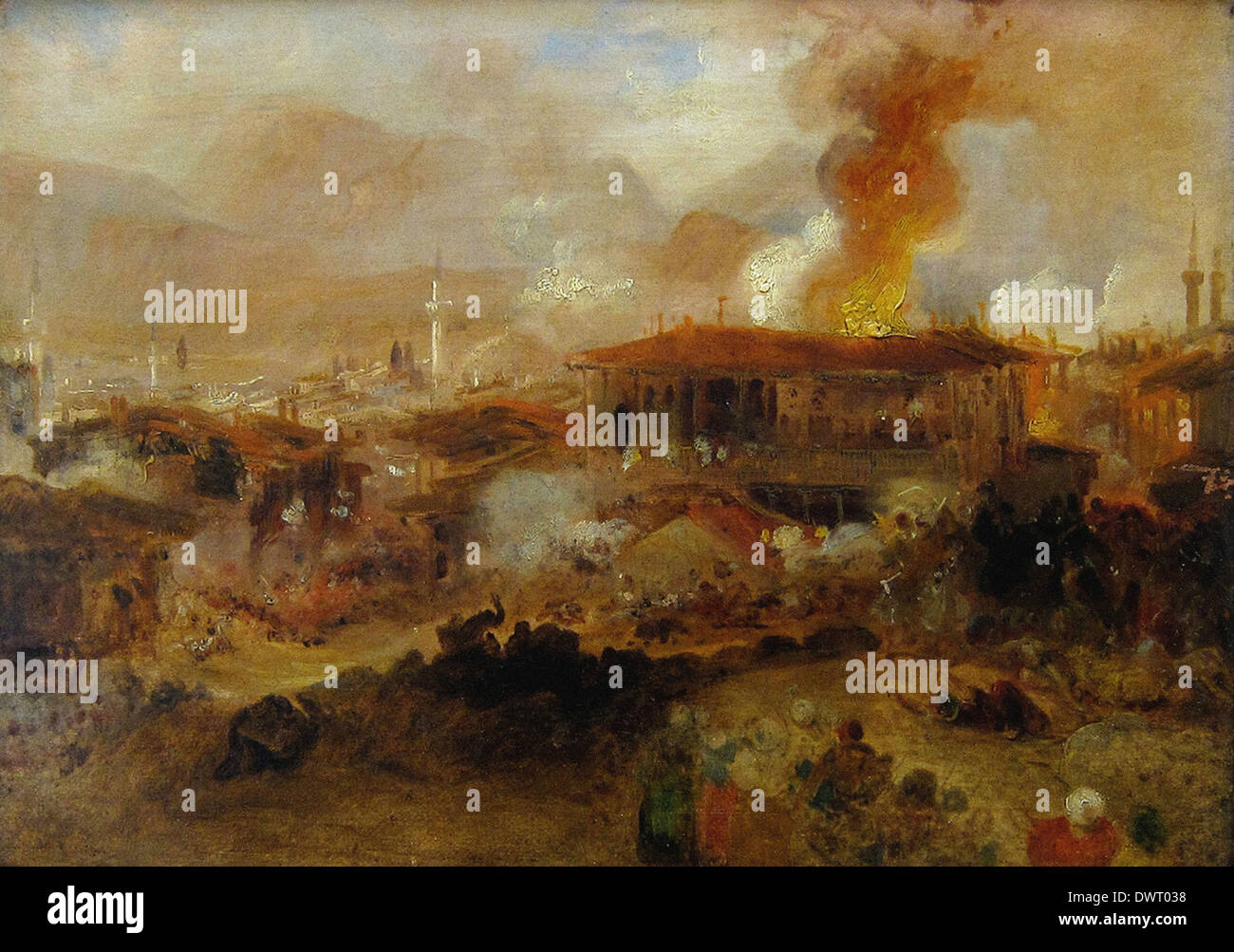 Joseph Mallord William Turner - Fire in Constantinople Stock Photo - Alamy