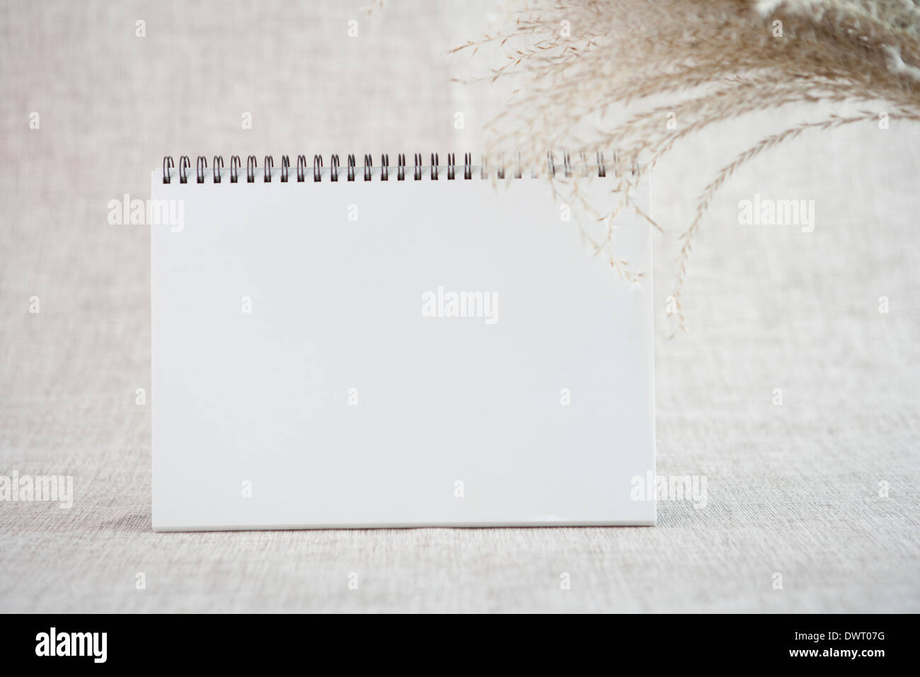 a blank table calendar with autumn grass Stock Photo - Alamy