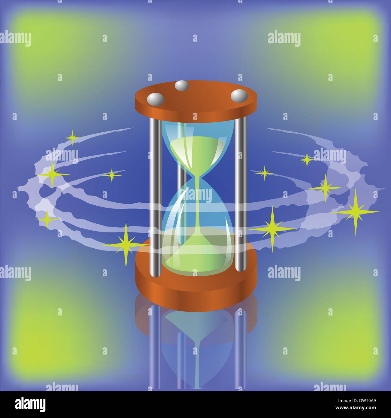 colorful illustration with sand clock for your design Stock Photo - Alamy