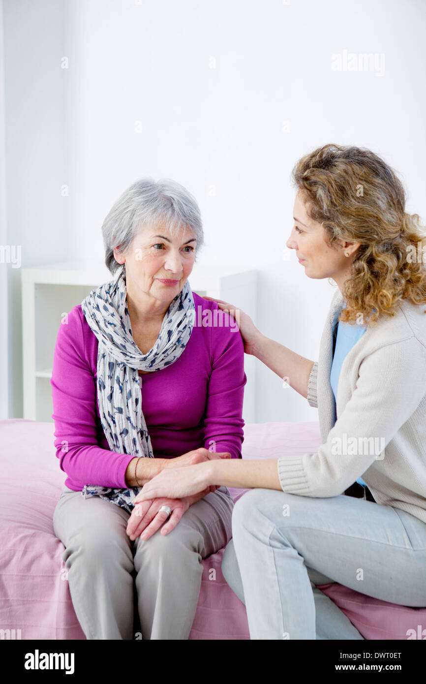 Social aid for elderly person Stock Photo - Alamy