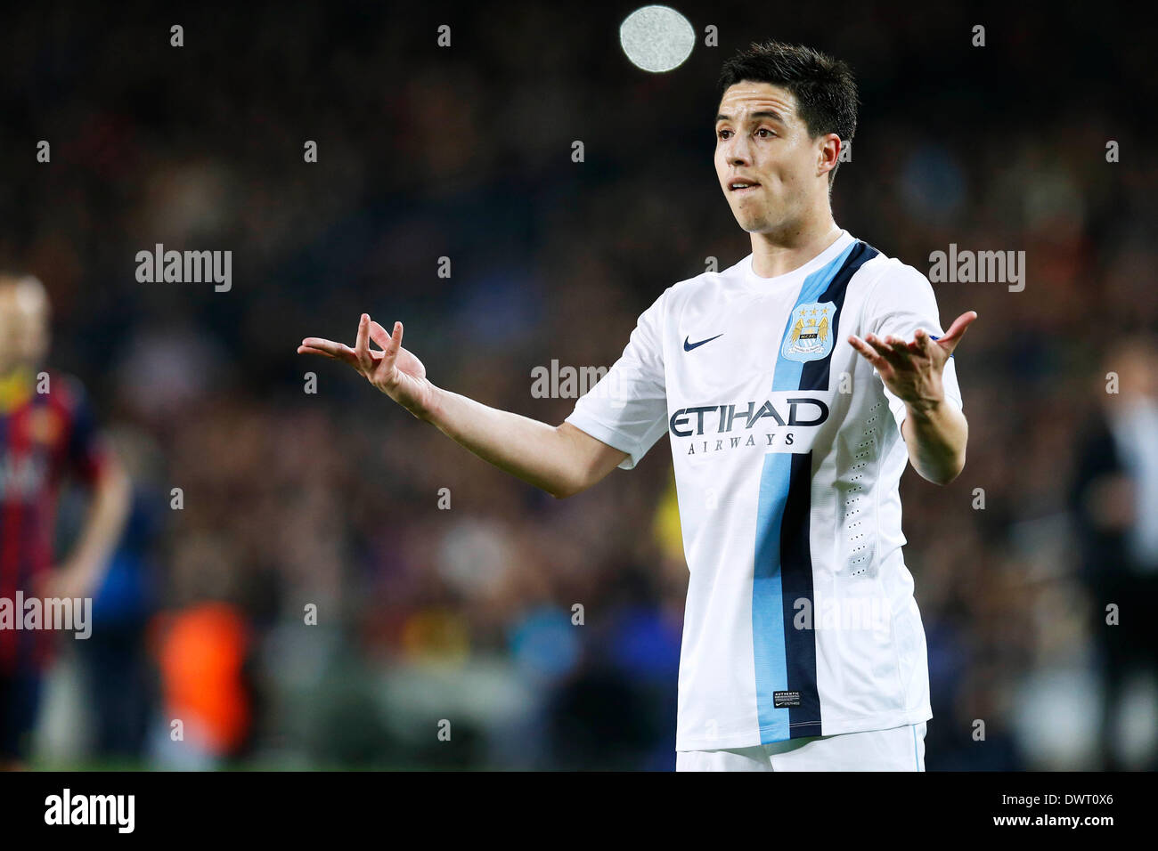 Barcelona, Spain. © D. 12th Mar, 2014. Samir Nasri (Man.C) Football ...