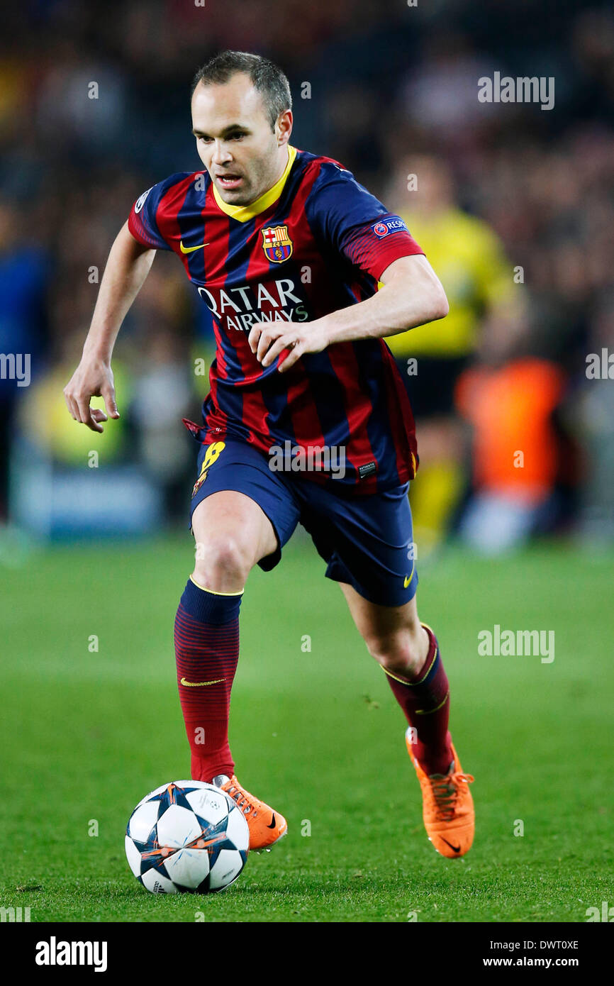 Barcelona, Spain. © D. 12th Mar, 2014. Andres Iniesta (Barcelona ...