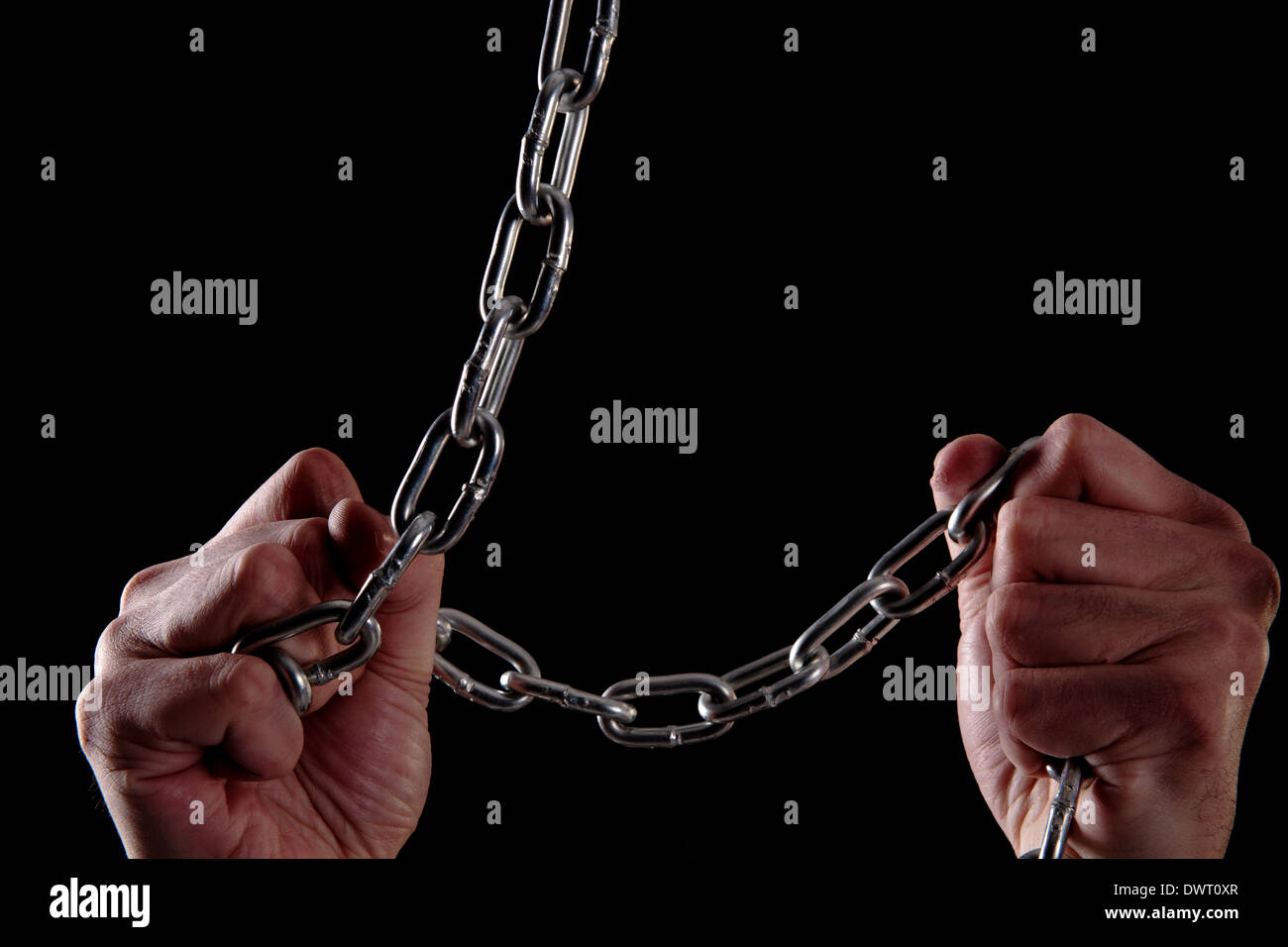 human hands taking a chain Stock Photo - Alamy