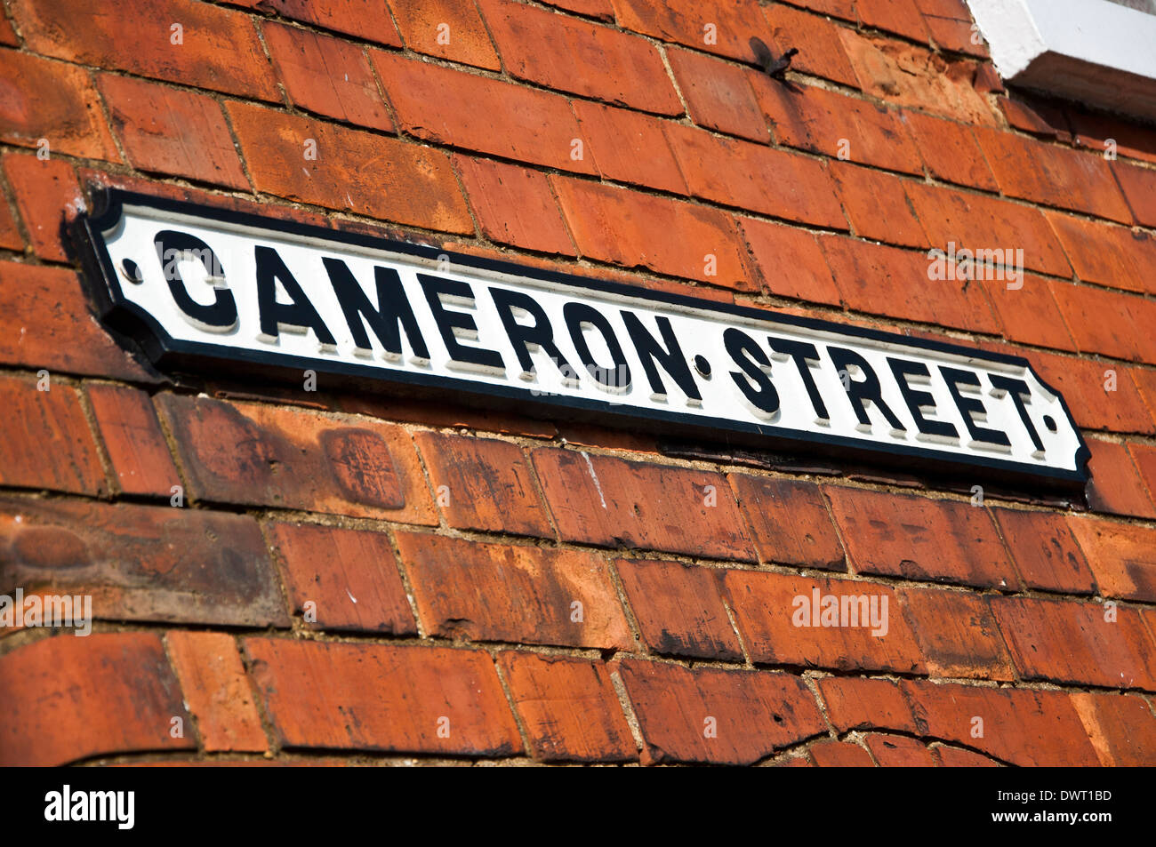Cameron street sign Heckington Village Lincolnshire England UK Stock ...