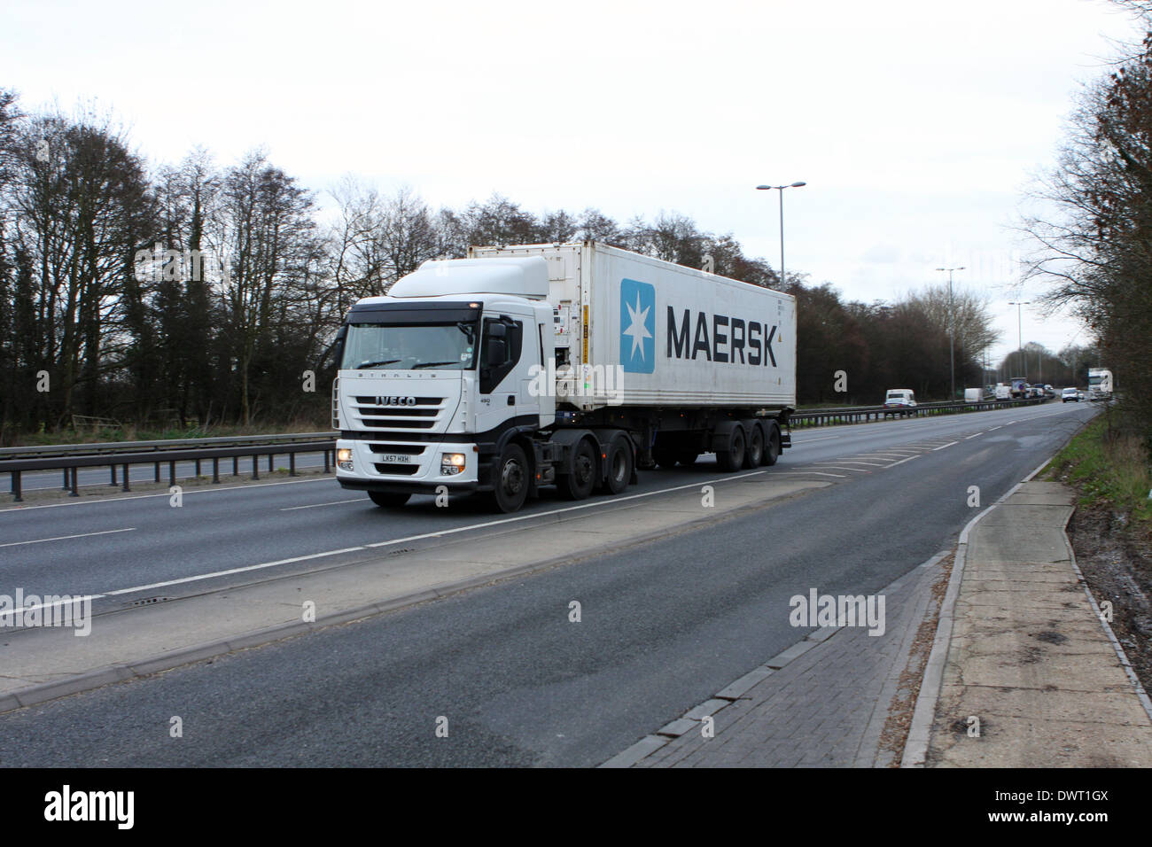 Maersk lorry hi-res stock photography and images - Alamy