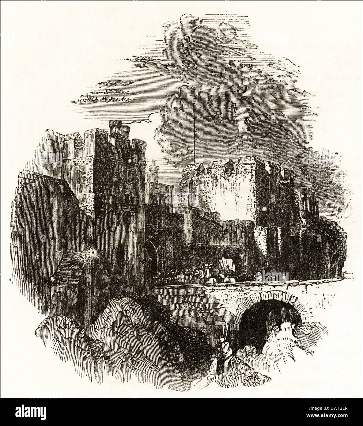 Engraving of the carlisle castle hi-res stock photography and images ...