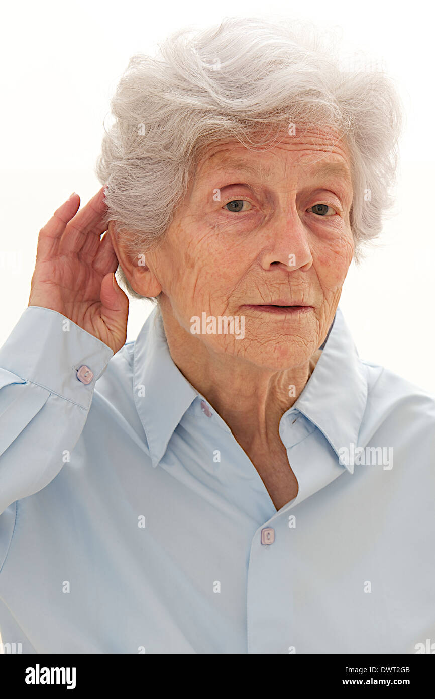 Hearing impaired elderly person hi-res stock photography and images - Alamy