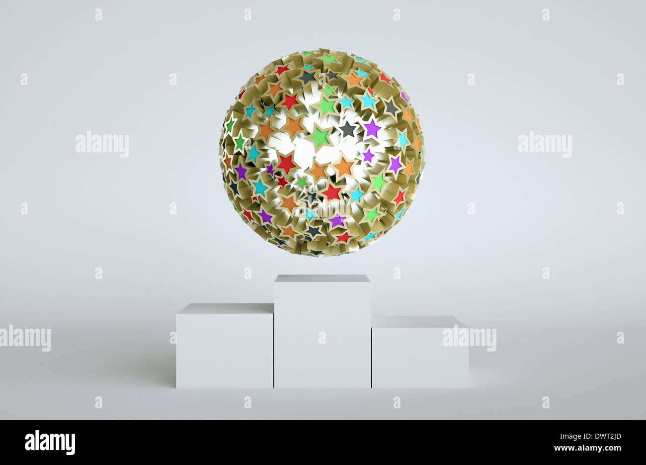a ball of stars on a podium Stock Photo - Alamy