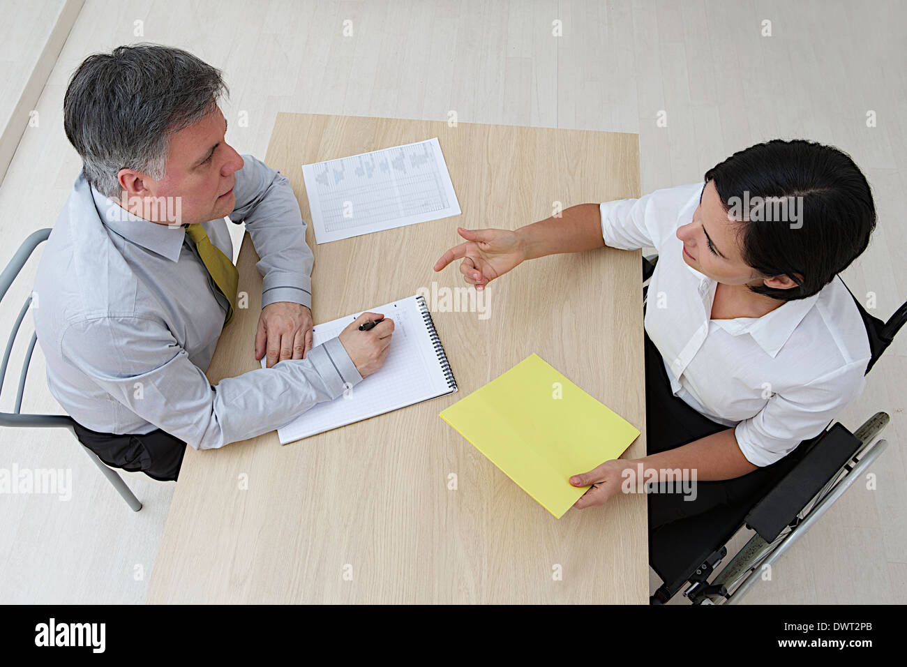 Handicapped person working Stock Photo - Alamy