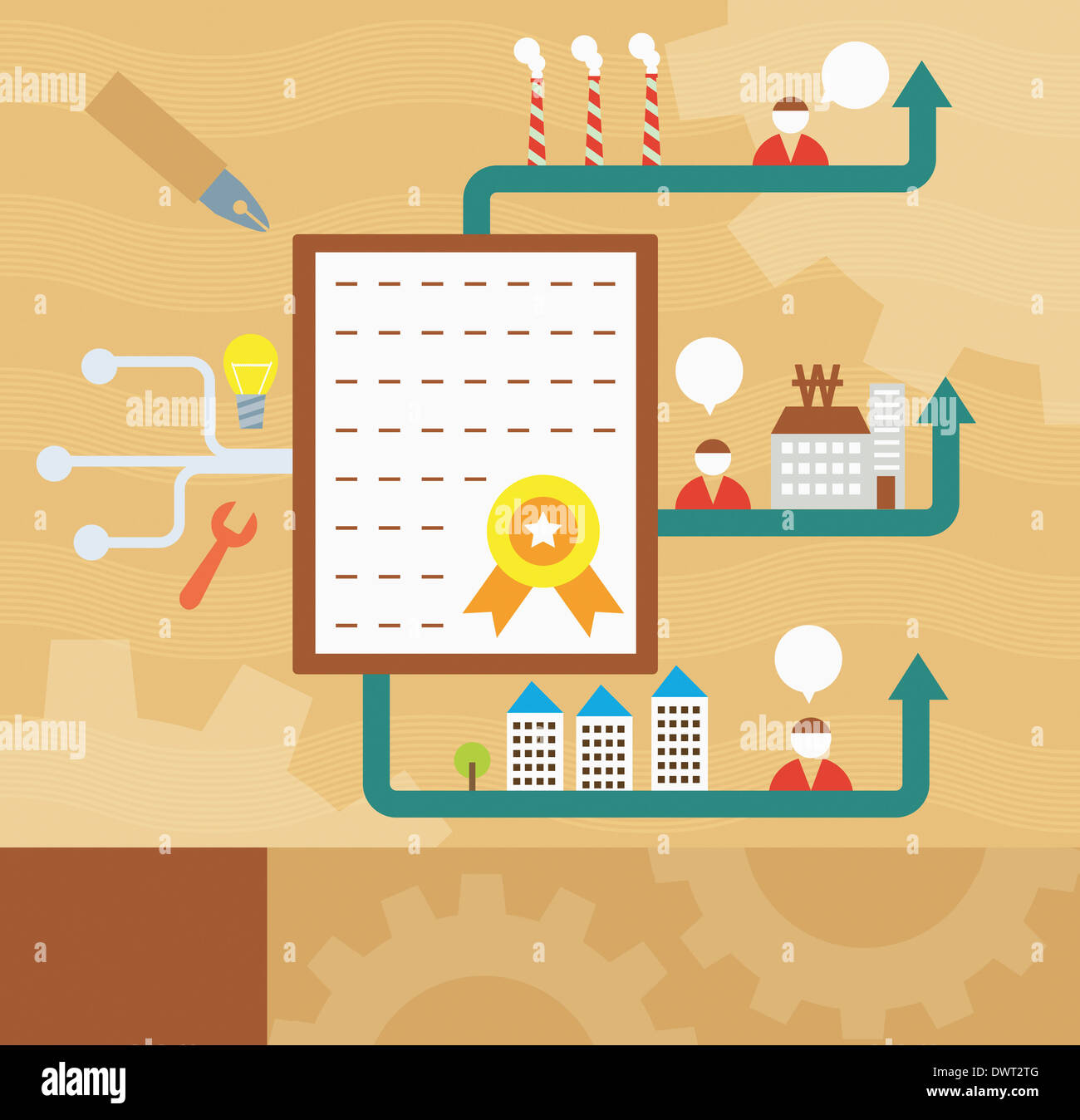 an industry flowchart Stock Photo - Alamy