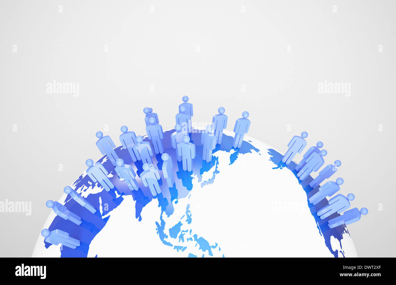 the globe with avatars Stock Photo - Alamy