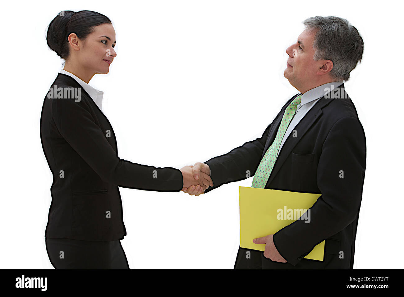 Elderly lady working Cut Out Stock Images & Pictures - Alamy