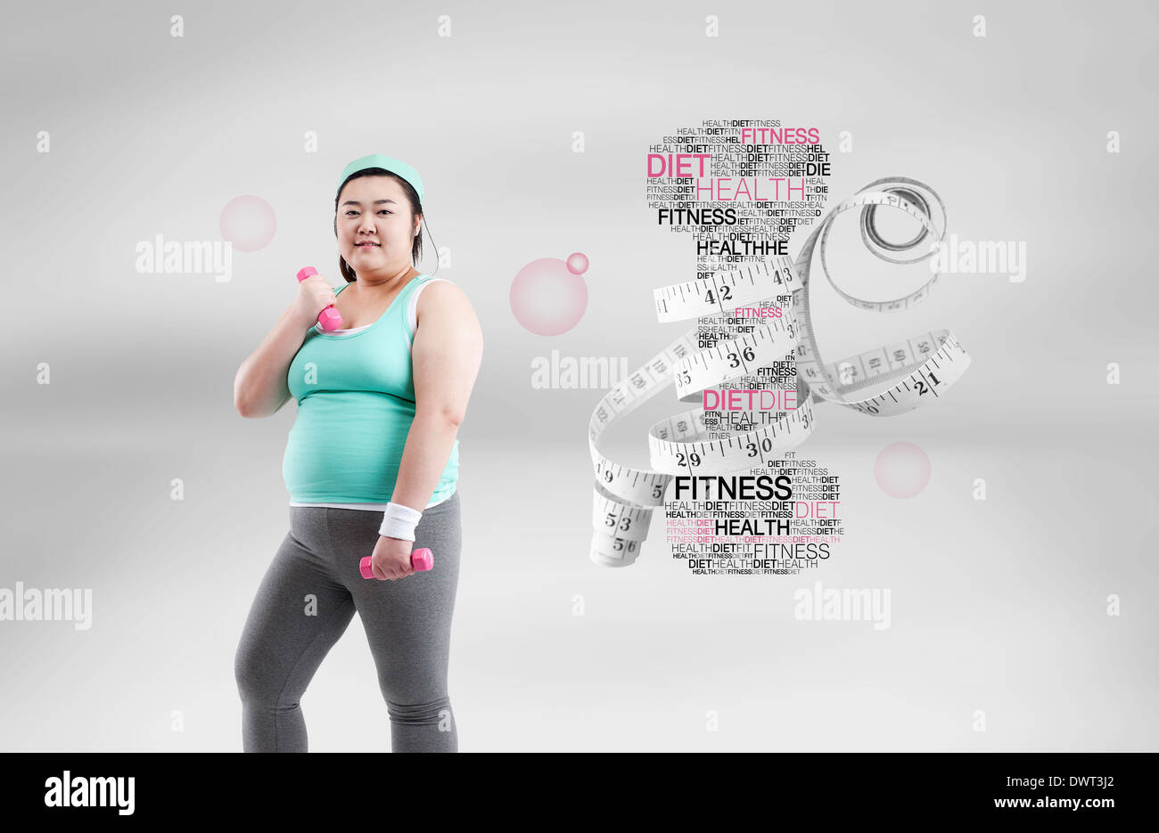 a fat woman working out Stock Photo - Alamy