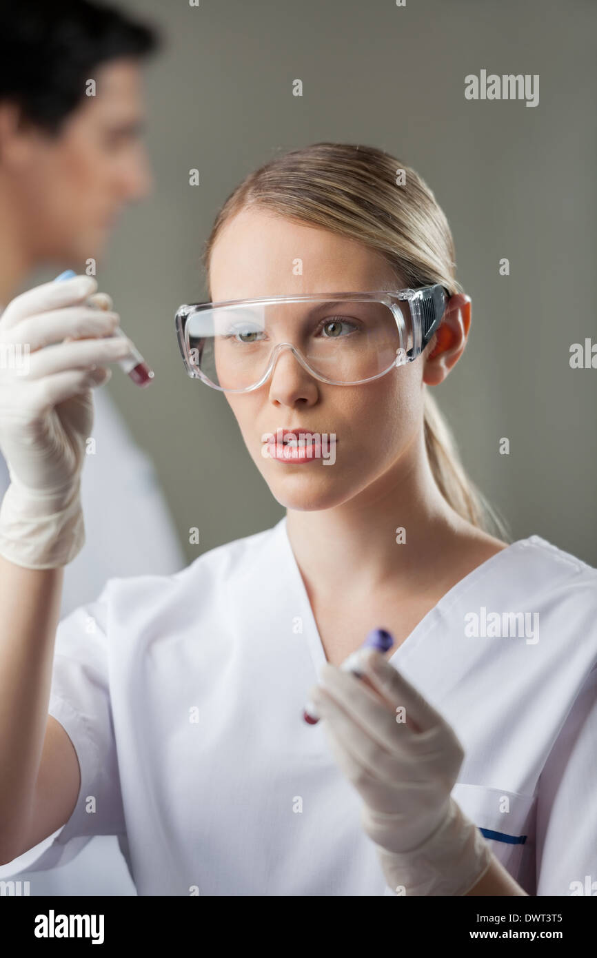 Lab Technician Analyzing Blood Samples Stock Photo - Alamy