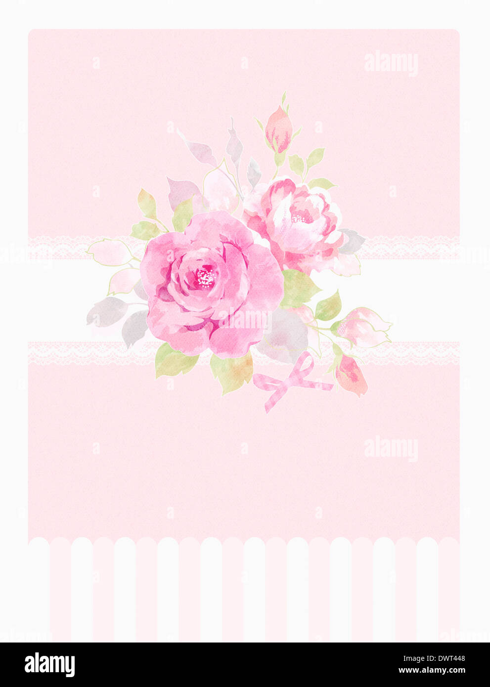a letter template with flower theme Stock Photo - Alamy