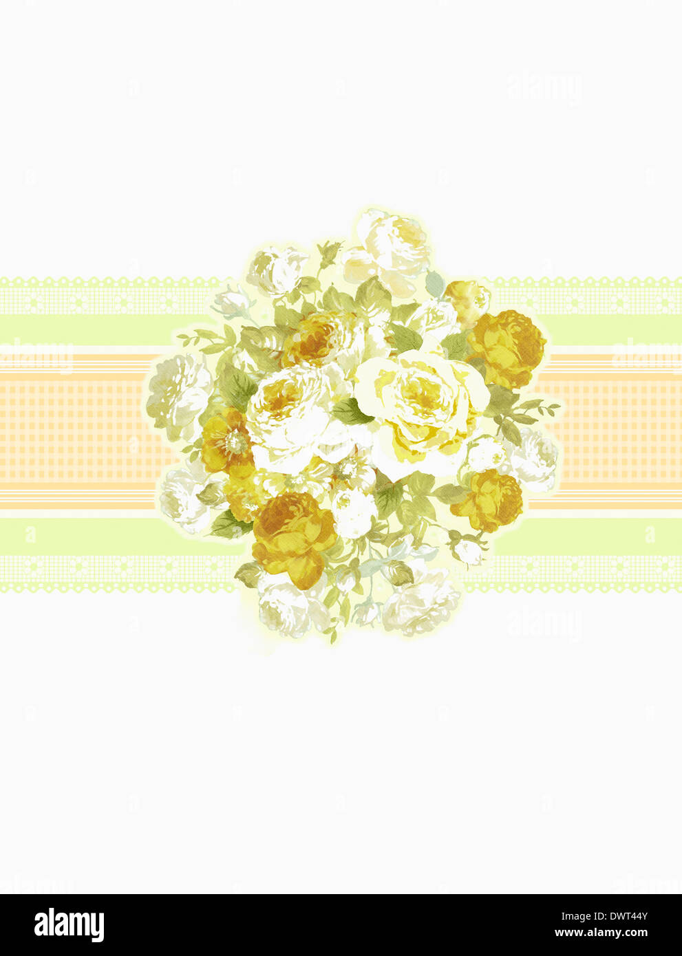 a letter template with flower theme Stock Photo - Alamy