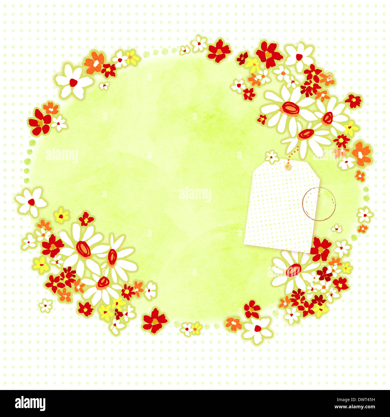 a letter template with flower theme Stock Photo - Alamy